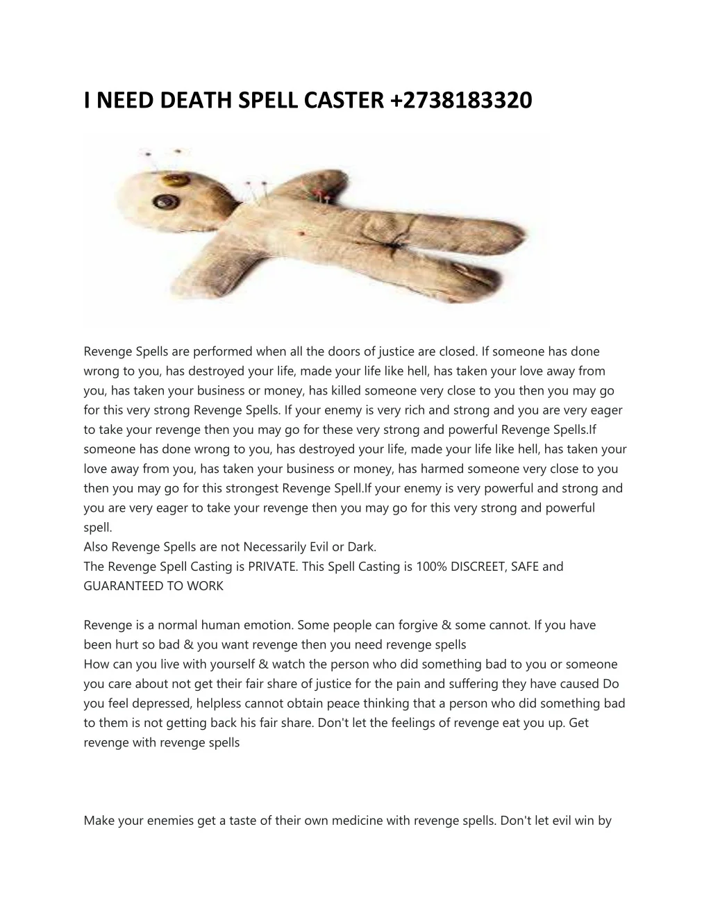 PPT - DEATH SPELL CASTER 2738183320 PowerPoint Presentation, free ...