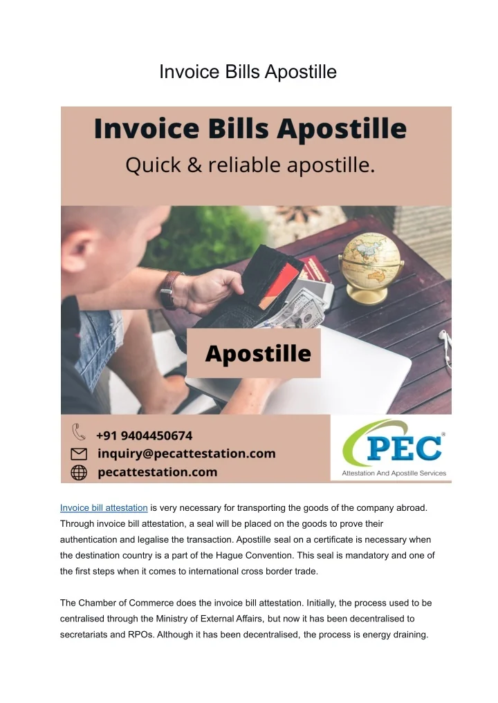 PPT - invoice bills apostille PowerPoint Presentation, free download ...