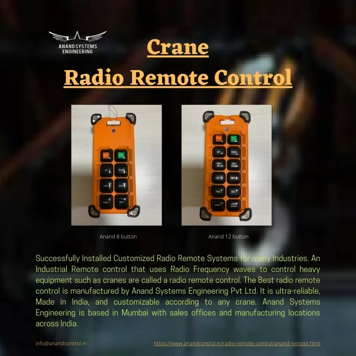 PPT - Overhead crane remote control system PowerPoint Presentation ...