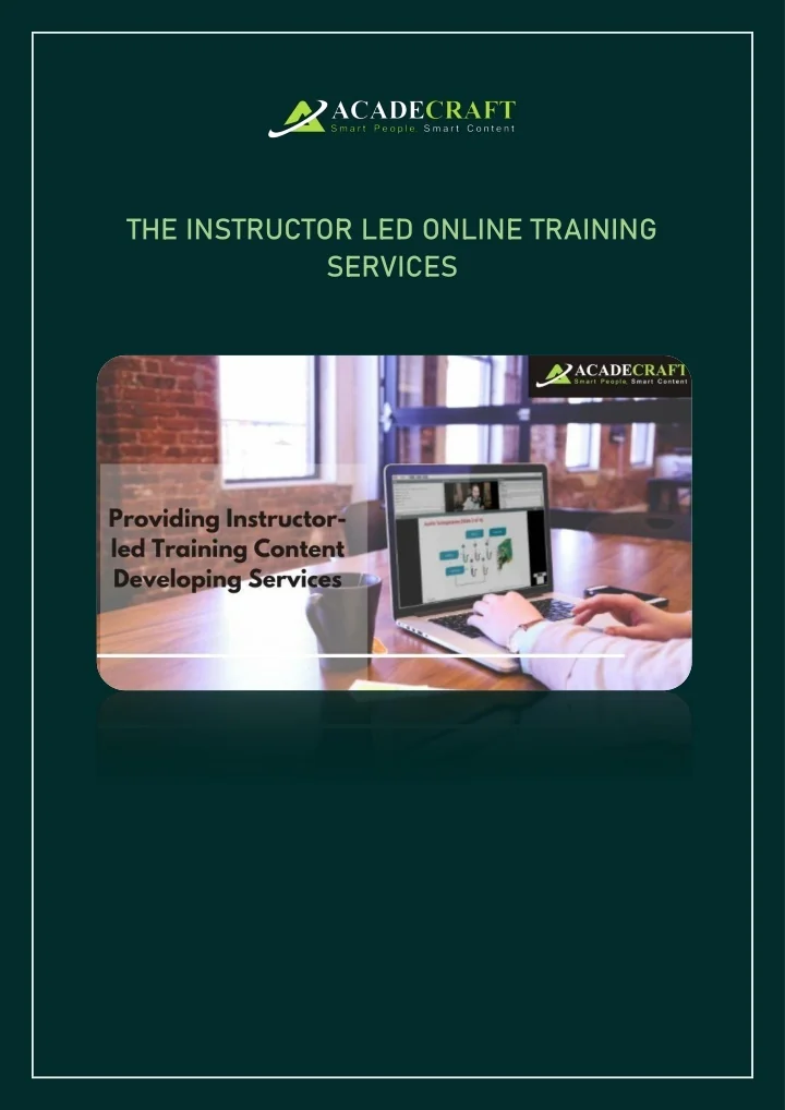 PPT - INSTRUCTOR LED ONLINE TRAINING SERVICES PowerPoint Presentation ...