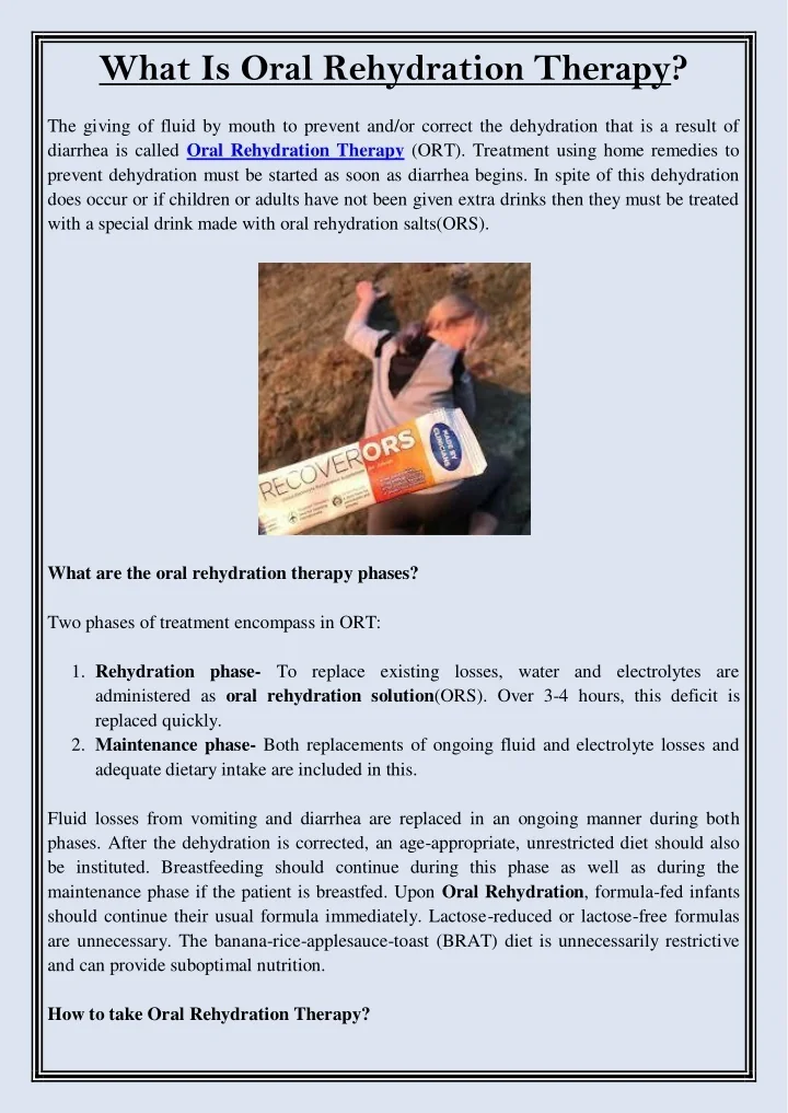PPT - What Is Oral Rehydration Therapy PowerPoint Presentation, free ...