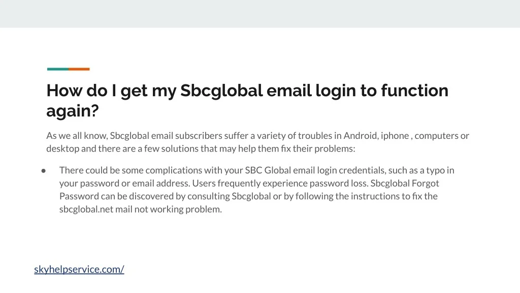 PPT - Why can't I access my Sbcglobal net email_ PowerPoint ...