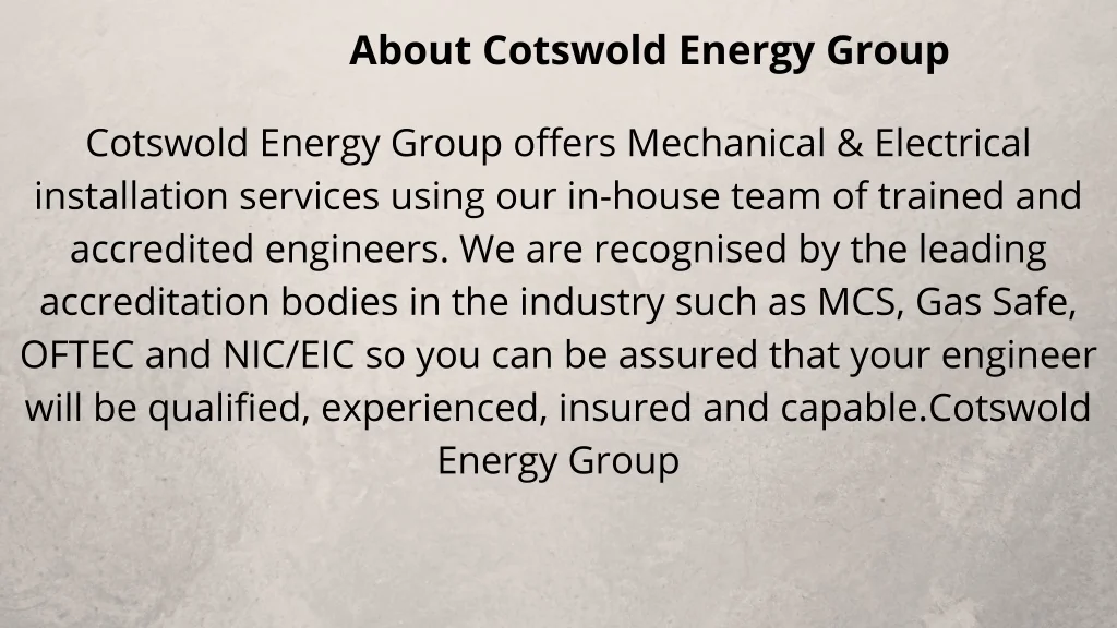 PPT - Commercial Heating Services | Cotswold Energy Group PowerPoint ...