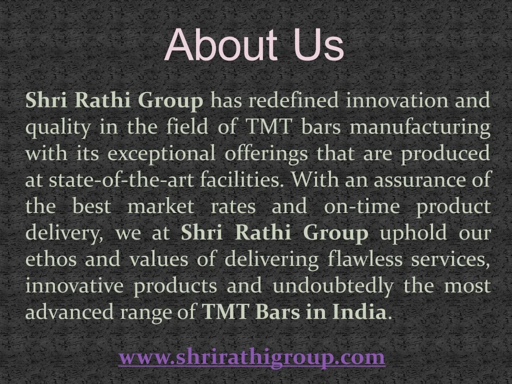 PPT - TMT Steel Bars in Bulandshahr– Shri Rathi Group PowerPoint ...