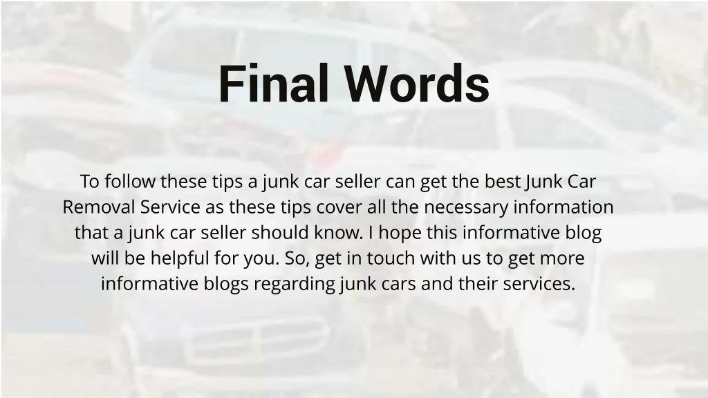 PPT - Junk Cars Tampa PowerPoint Presentation, free download - ID:10701192