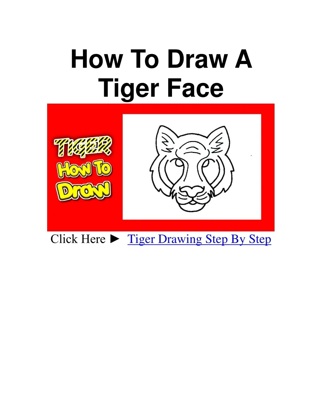 PPT - How To Draw A Tiger Face PowerPoint Presentation, free download ...