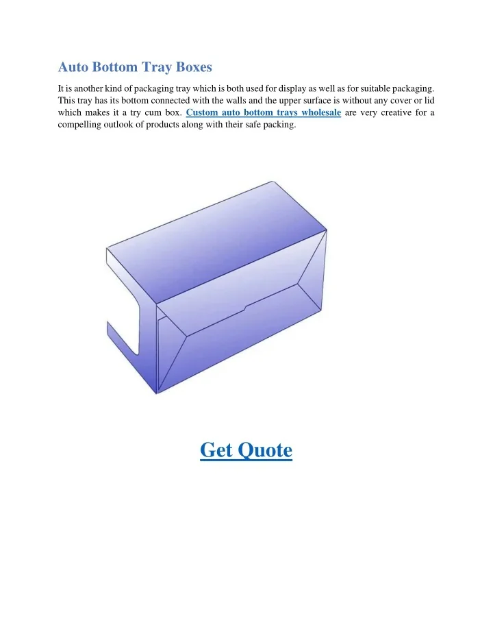 PPT - Auto Bottom Tray Boxes-Auto Bottom with Display Lid PowerPoint ...