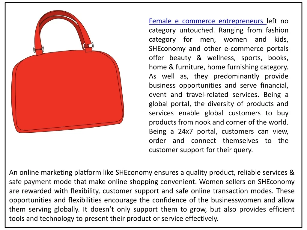PPT - How E-commerce Platform for Women Entrepreneurs Inspire them ...