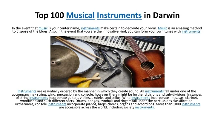 PPT - Top 100 Musical Instruments in Darwin ppt PowerPoint Presentation ...