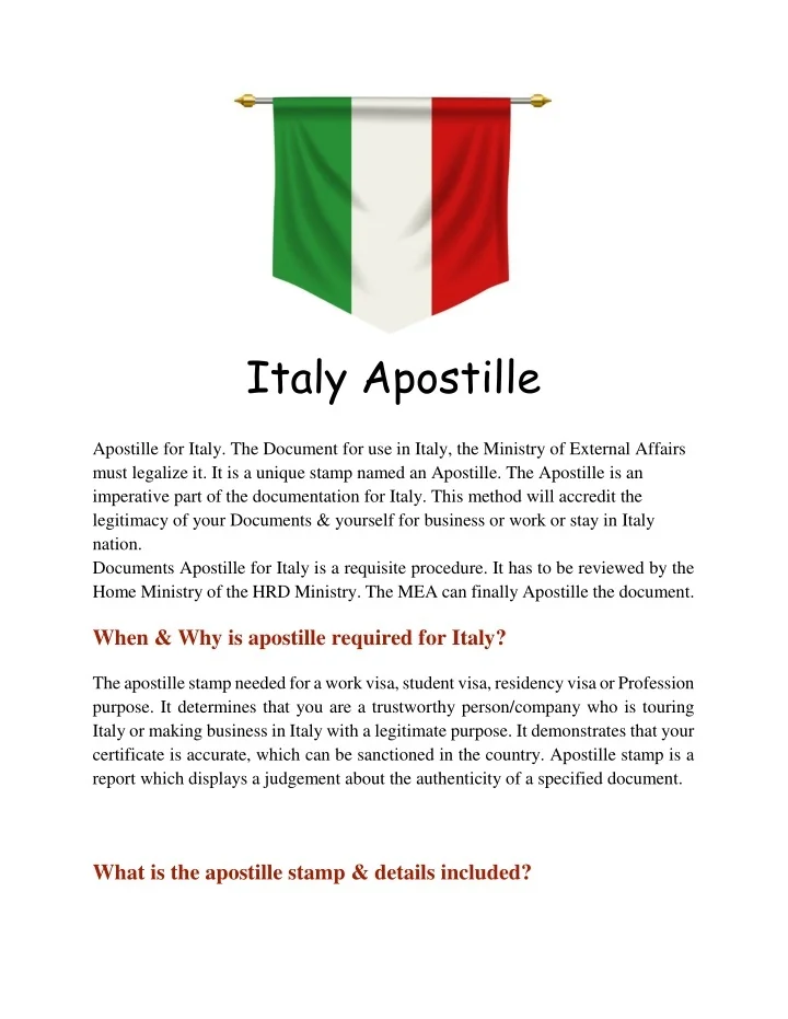PPT - Italy Apostille PowerPoint Presentation, free download - ID:10705273