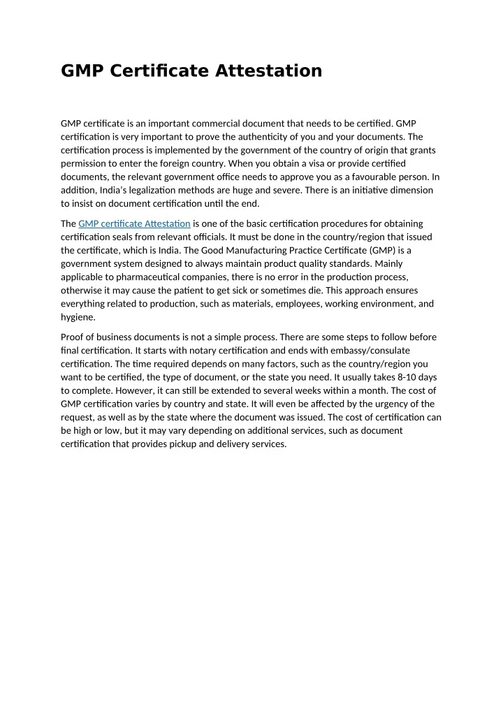 PPT - GMP Certification Attestation PowerPoint Presentation, free ...