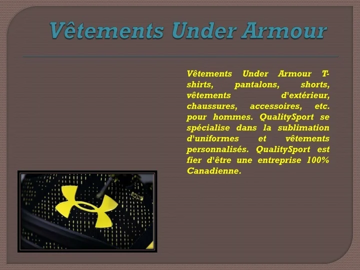 PPT - Vêtements Under Armour PowerPoint Presentation, free download ...