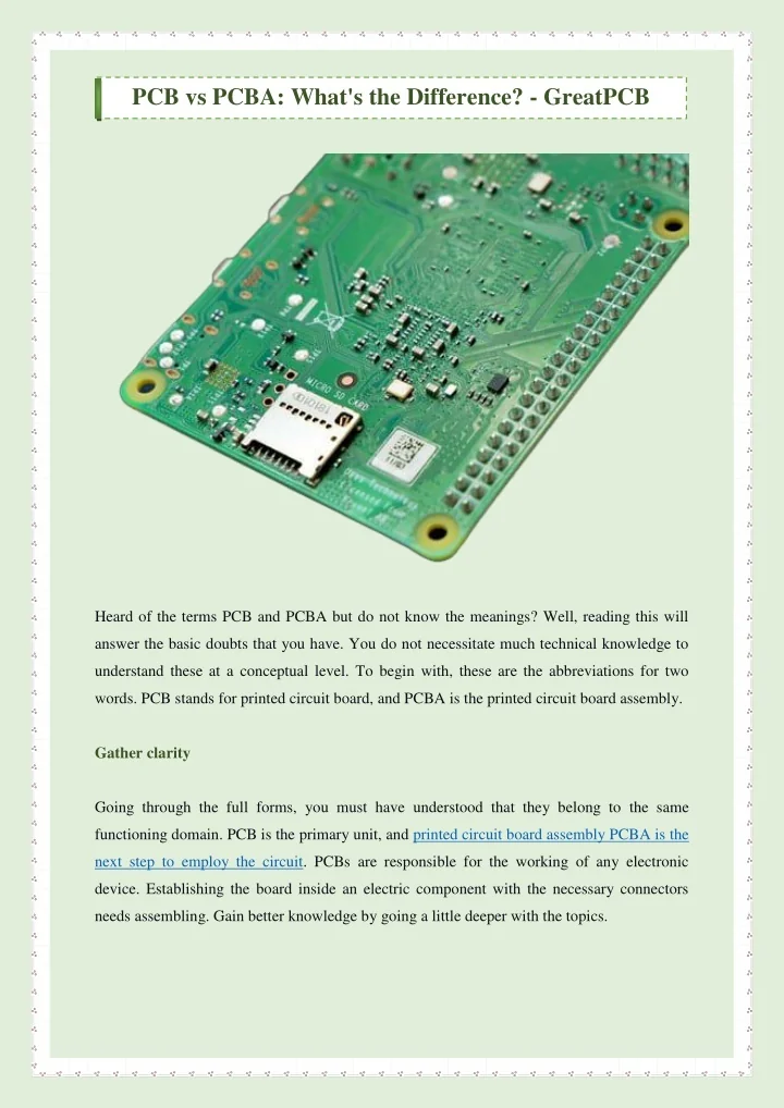 PPT - PCB vs PCBA What's the Difference - GreatPCB PowerPoint ...