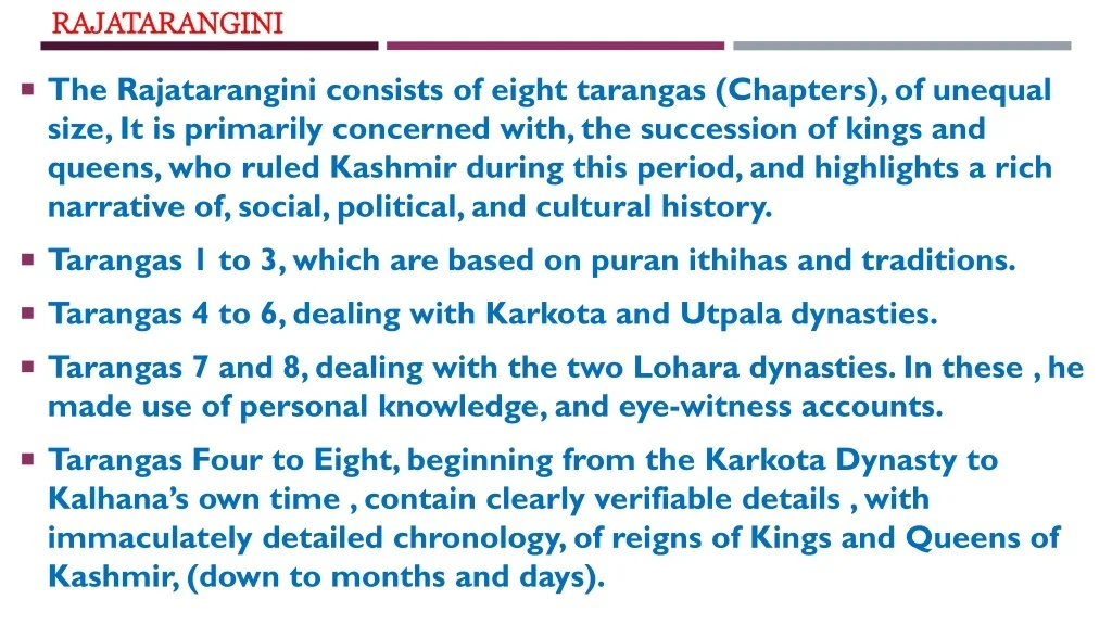 PPT - Seminar © Kalhana’s Rajatarangini "The River of Kings" കൽഹണന്റെ ...
