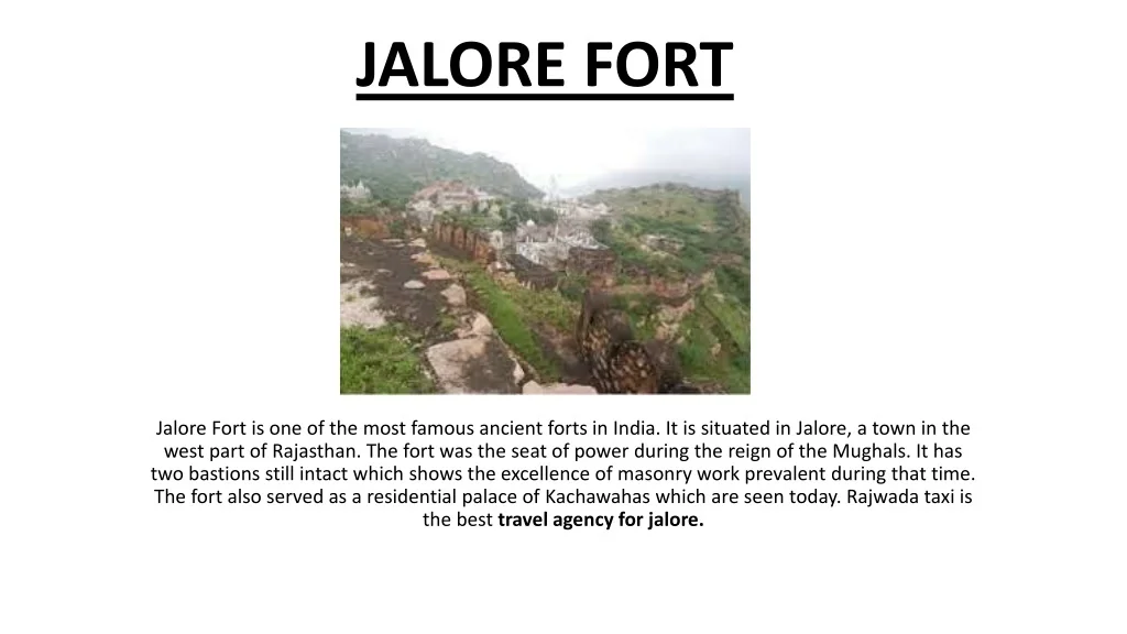 PPT - Jalore Tours - city of granite and grandeur PowerPoint ...