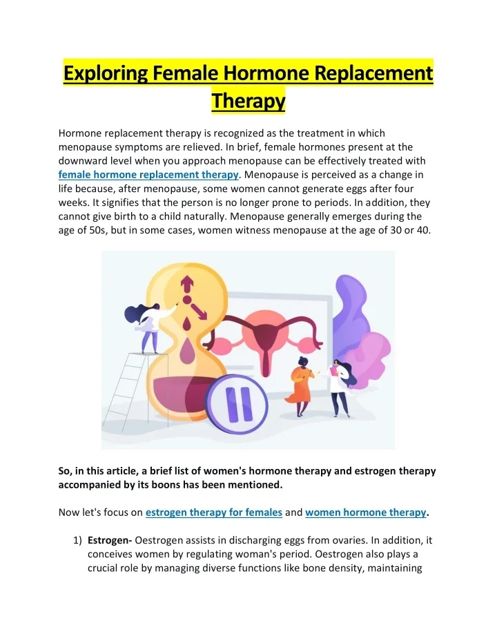 PPT - Exploring Female Hormone Replacement Therapy PowerPoint ...
