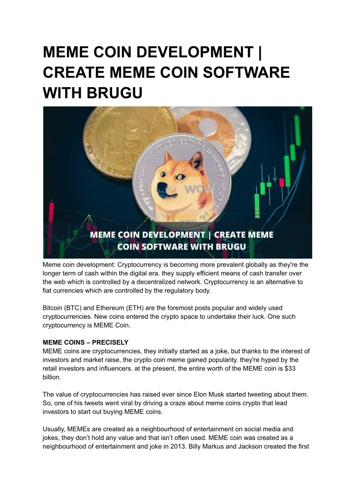 PPT - MEME COIN DEVELOPMENT _ CREATE MEME COIN SOFTWARE WITH BRUGU ...