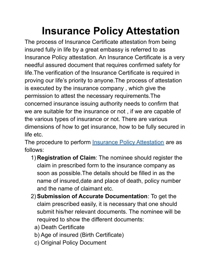 PPT - Insurance Policy Attestation PowerPoint Presentation, free ...