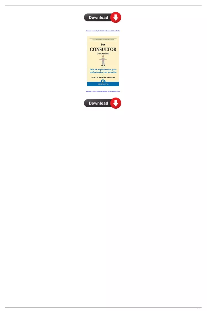 PPT - Introductory Linear Algebra 8th Edition By Bernard Kolman Pdf Rar ... PPT - Introductory Linear Algebra 8th Edition By Bernard Kolman Pdf Rar ...