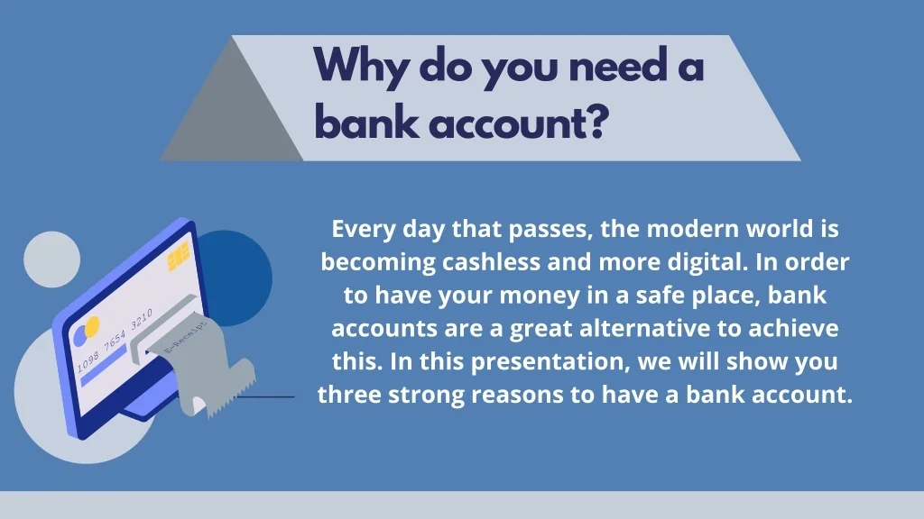 PPT - Reasons to have a bank account PowerPoint Presentation, free ...