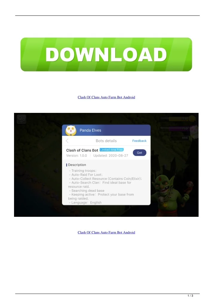 PPT - Clash Of Clans Auto Farm Bot Android PowerPoint Presentation ...