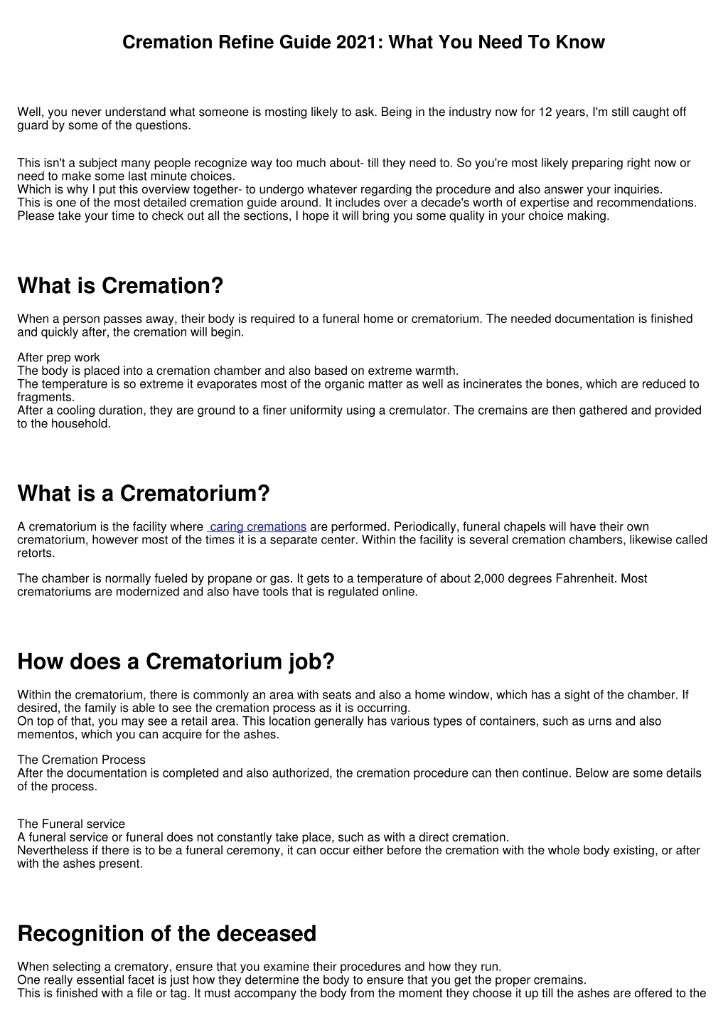 PPT - Cremation Process Guide 2021: What You Required To Know ...