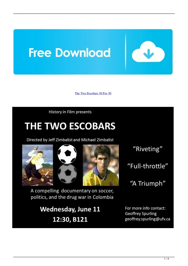PPT - The Two Escobars 30 For 30 PowerPoint Presentation, free download ...