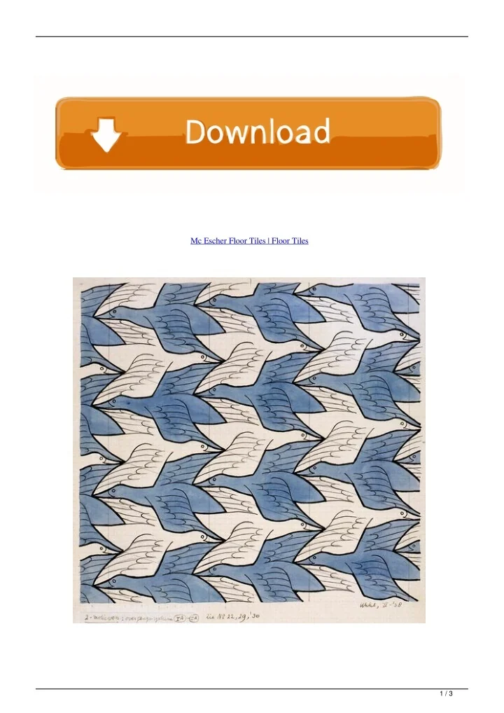 PPT - Mc Escher Floor Tiles | Floor Tiles PowerPoint Presentation, free ...