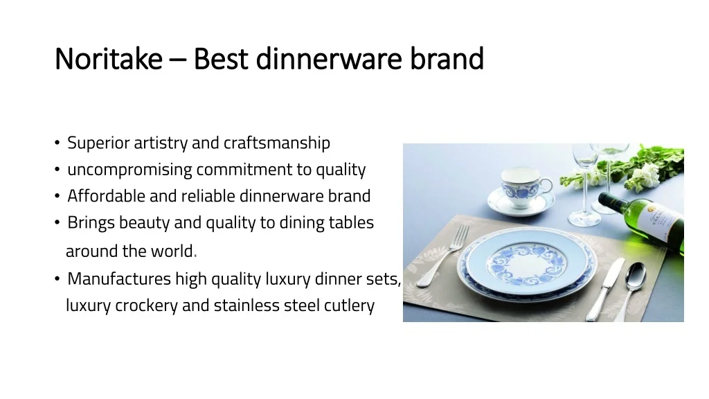PPT - Noritake Meridian Dinnerware - Premiun Dinnerware in India ...