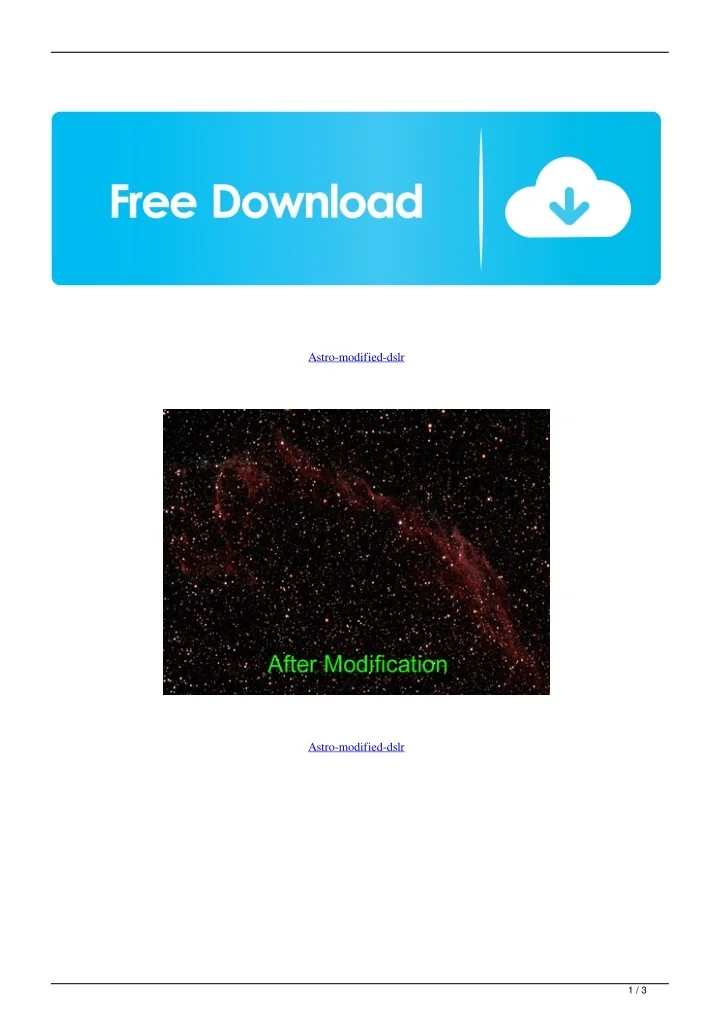 PPT - Astro-modified-dslr PowerPoint Presentation, free download - ID ...