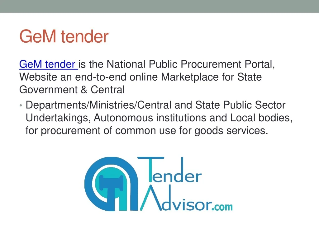 PPT - GeM login PowerPoint Presentation, free download - ID:10759185