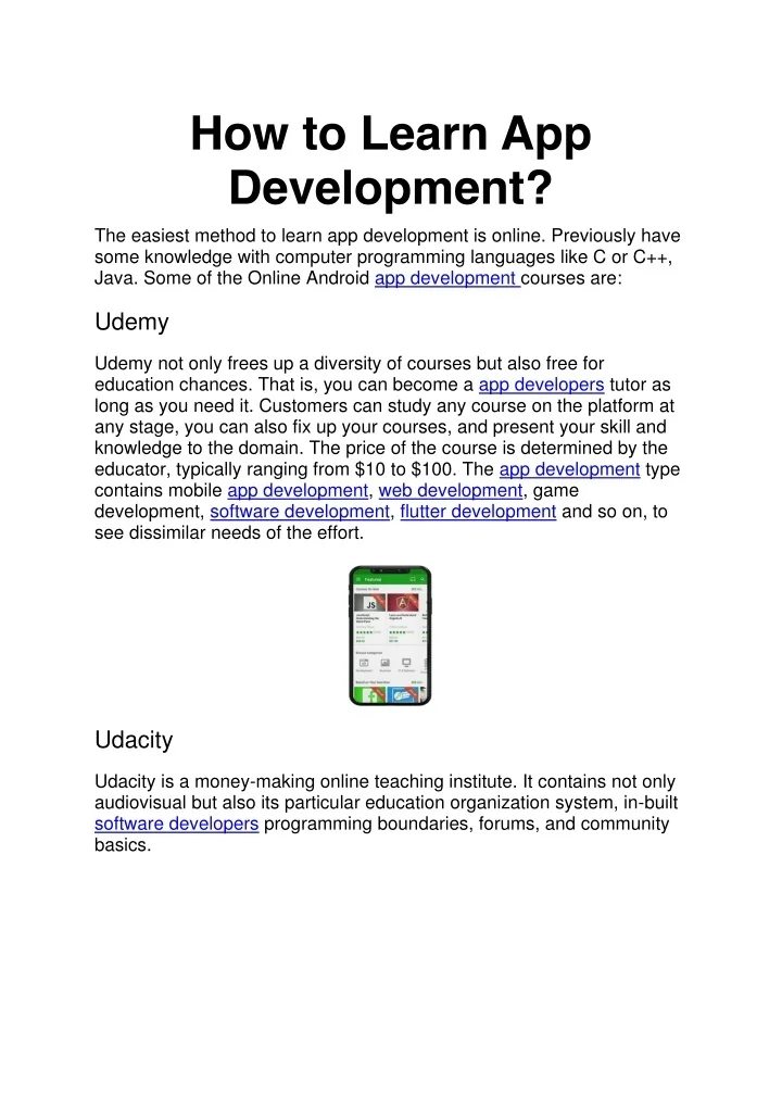 PPT - How to Learn App Development PowerPoint Presentation, free download - ID:10761642