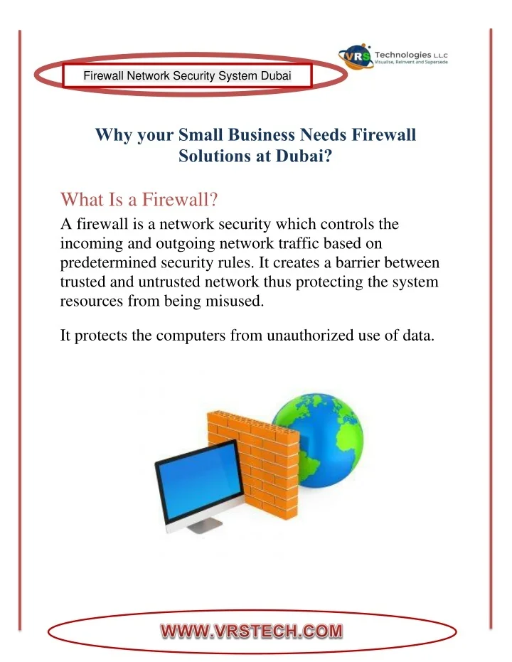 PPT - Why Business Need Firewall Network Security Services Dubai ...