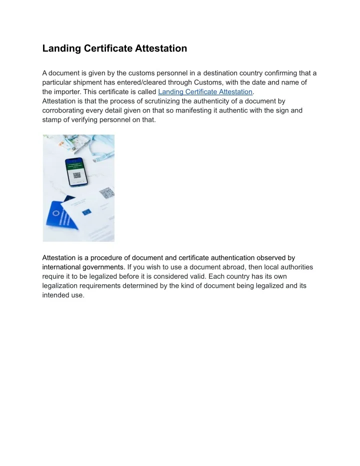 PPT - Landing Certificate Attestation PowerPoint Presentation, free ...