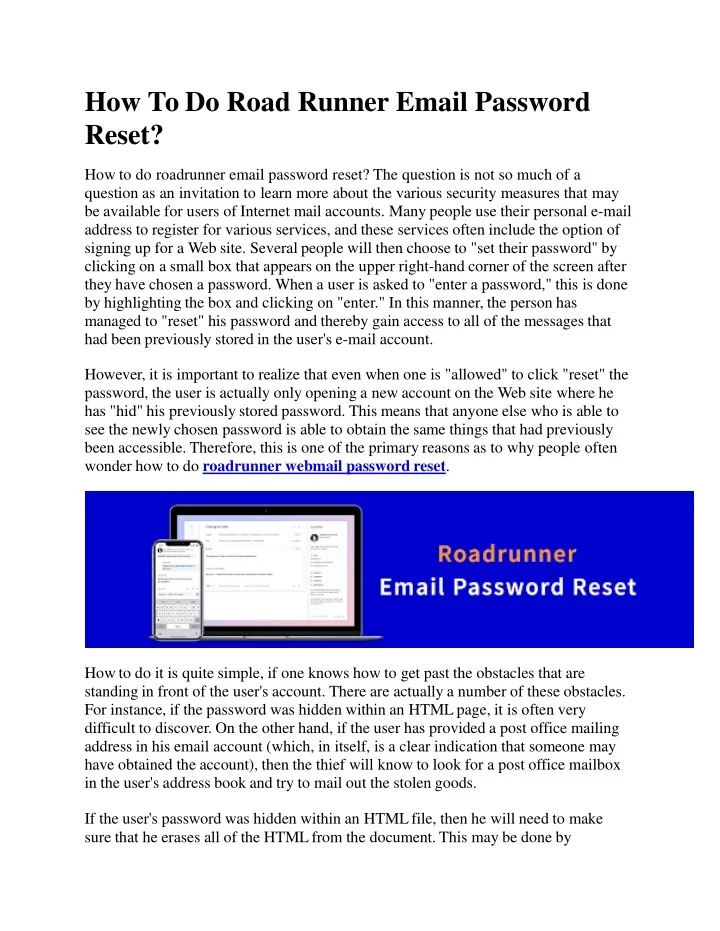 PPT - How To Do Road Runner Email Password Reset PowerPoint ...