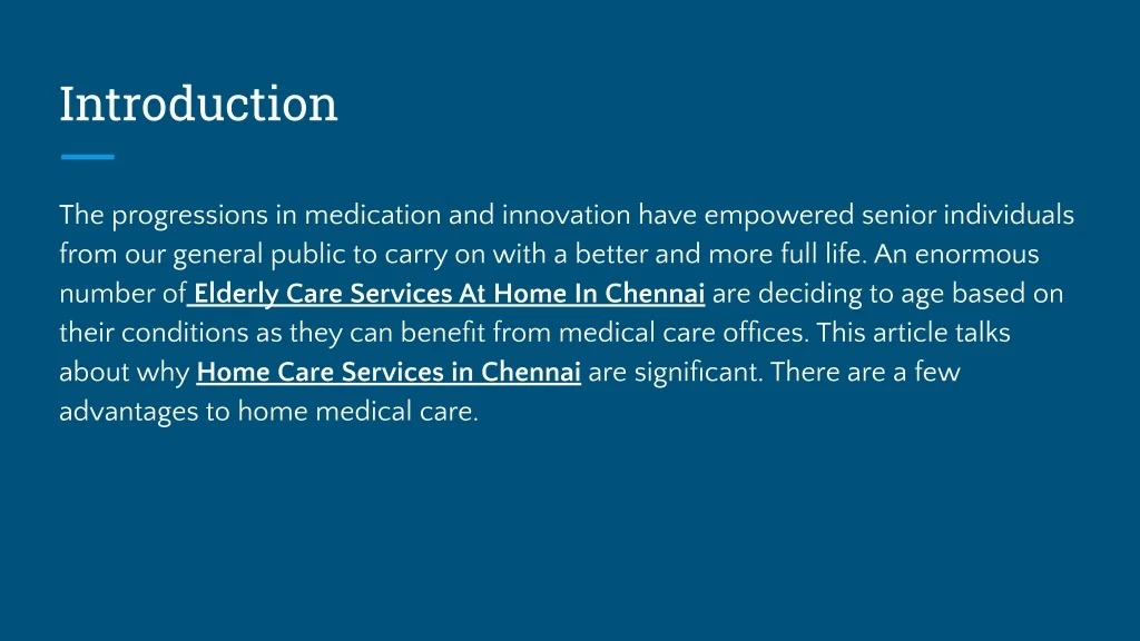 PPT - Why Home Health Care is Important and it benefits PowerPoint ...