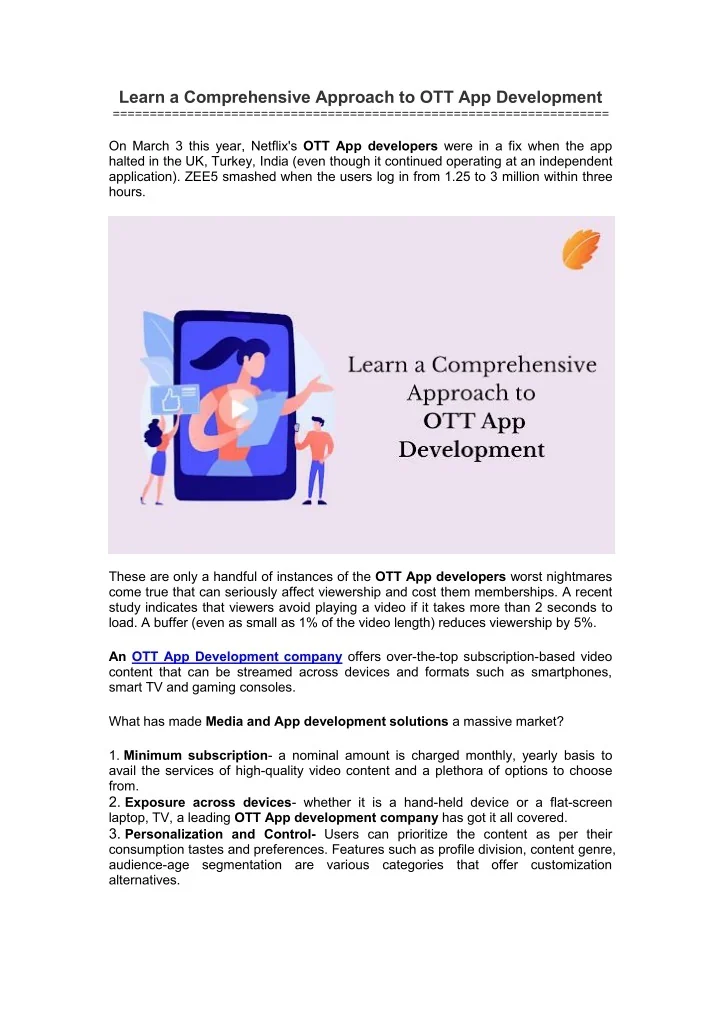 PPT - Learn a Comprehensive Approach to OTT App Development PowerPoint ...