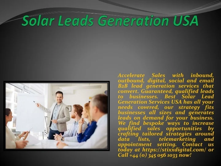 PPT - Solar Leads Generation USA PowerPoint Presentation, free download ...