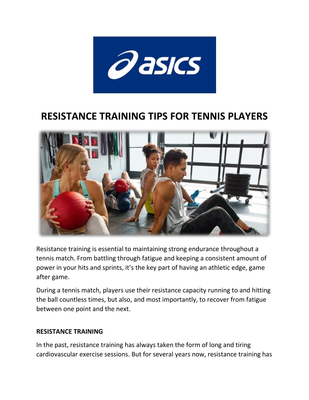 PPT - RESISTANCE TRAINING TIPS FOR TENNIS PLAYERS PowerPoint ...