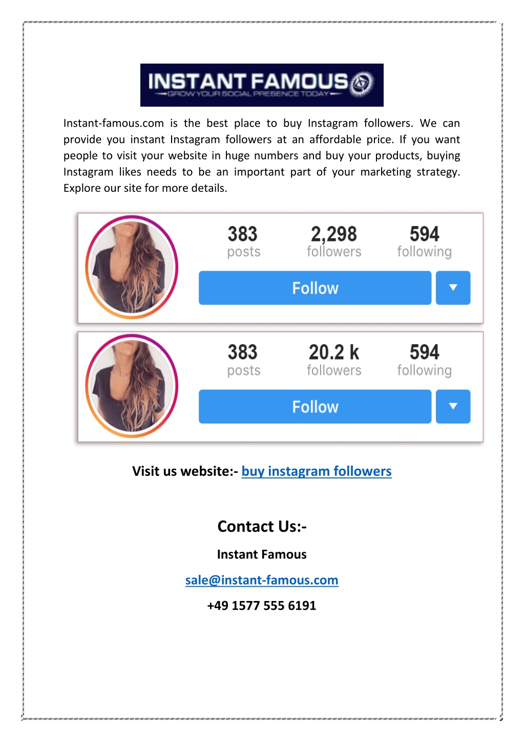 Ppt Buy Instagram Followers Instant Powerpoint