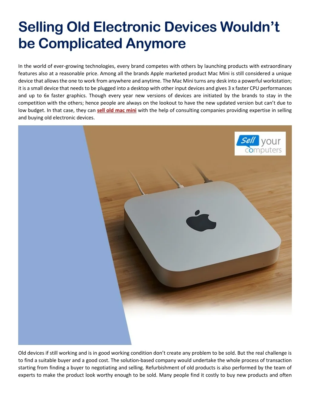PPT - Selling Old Electronic Devices Wouldn’t be Complicated Anymore ...