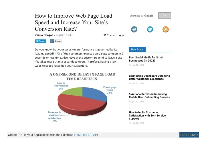 PPT - How to Improve Web Page Load Speed and Increase Your Site’s Conversion Rate? PowerPoint ...