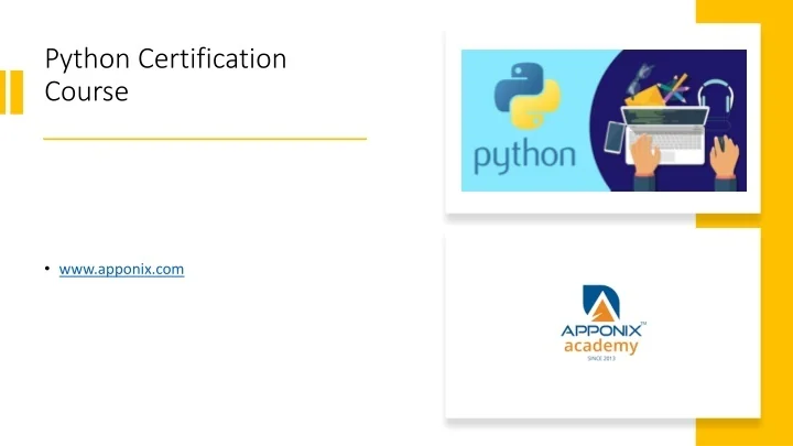 PPT - PYTHON CERTFICATION COURSE PowerPoint Presentation, free download ...