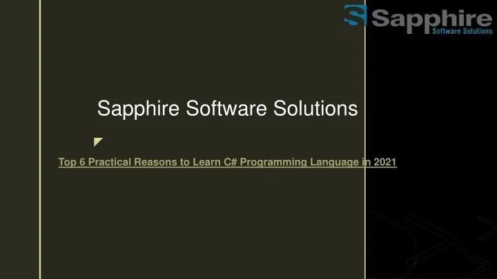 PPT - Top 6 Practical Reasons to Learn C# Programming Language in 2021 ...