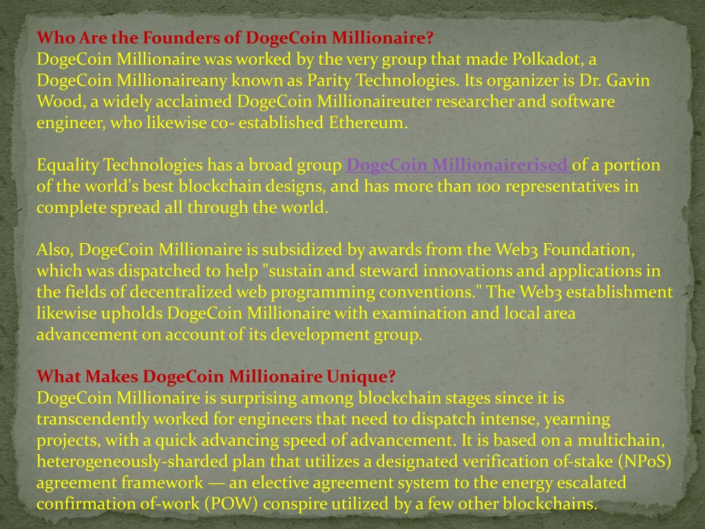 PPT - DogeCoin Millionaire Reviews PowerPoint Presentation, free ... PPT - DogeCoin Millionaire Reviews PowerPoint Presentation, free ...