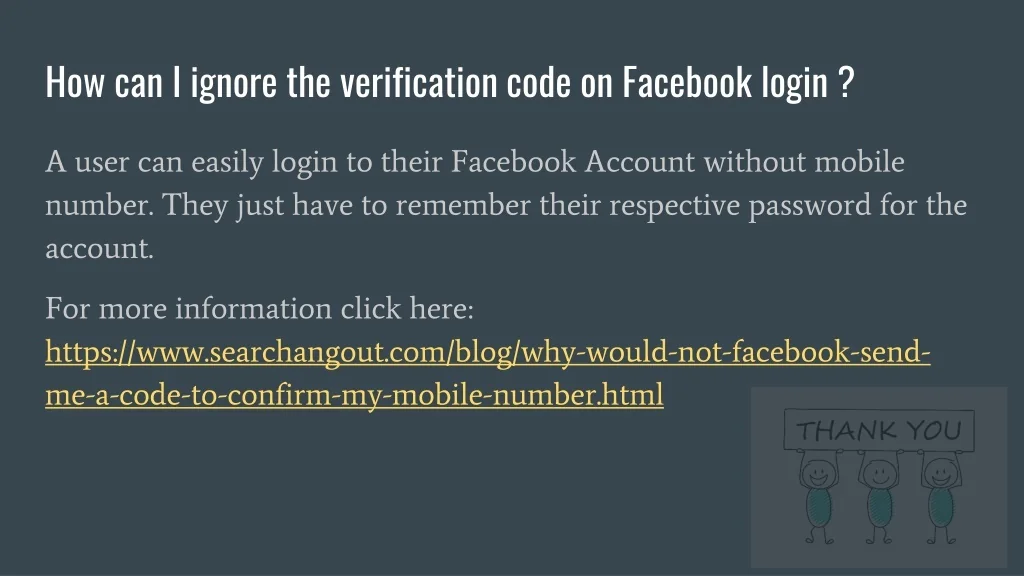 PPT - Why my Facebook verification code is not receiving on my mobile ...