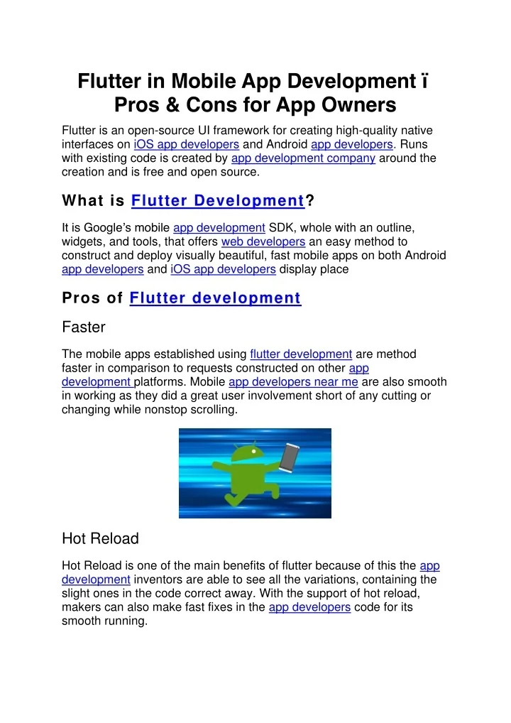 PPT - Flutter in Mobile App Development – Pros & Cons for App Owners ...