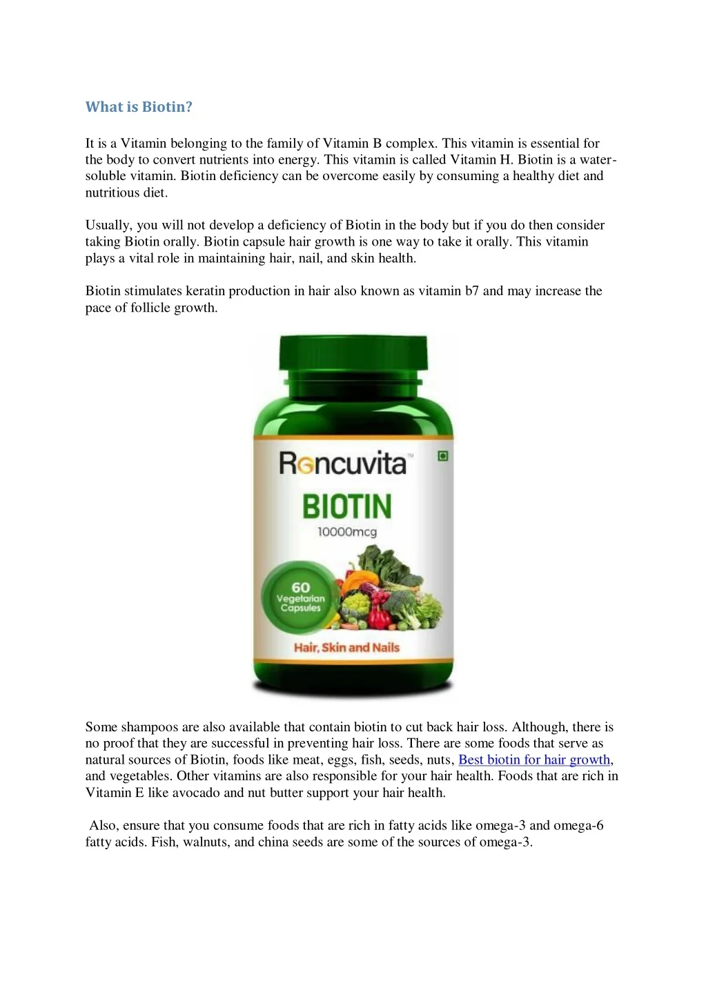 PPT - Best Biotin Capsules for Hair, Skin and Nails Growth Supplements ...