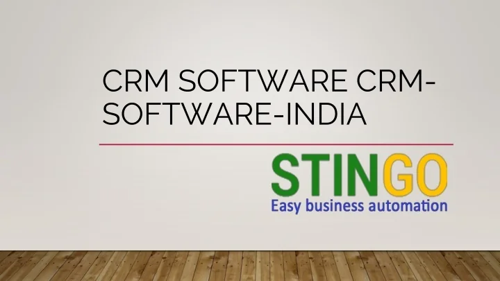 PPT - CRM Software crm-software-india PowerPoint Presentation, free ...