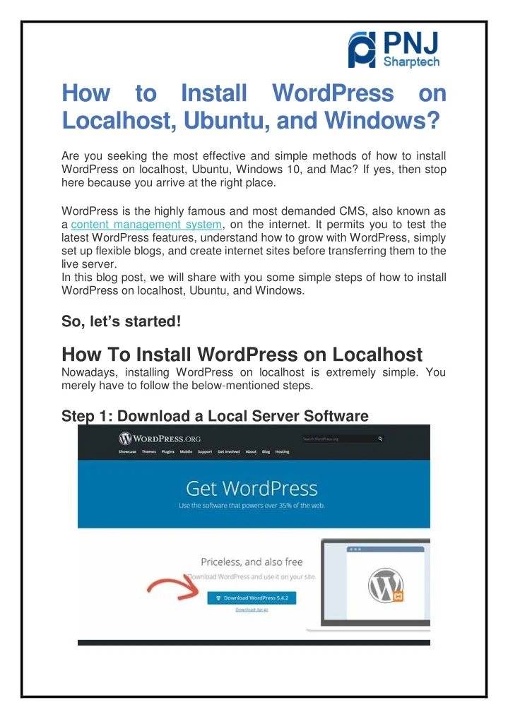 PPT How To Install WordPress On Localhost Ubuntu And Windows PowerPoint Presentation ID 